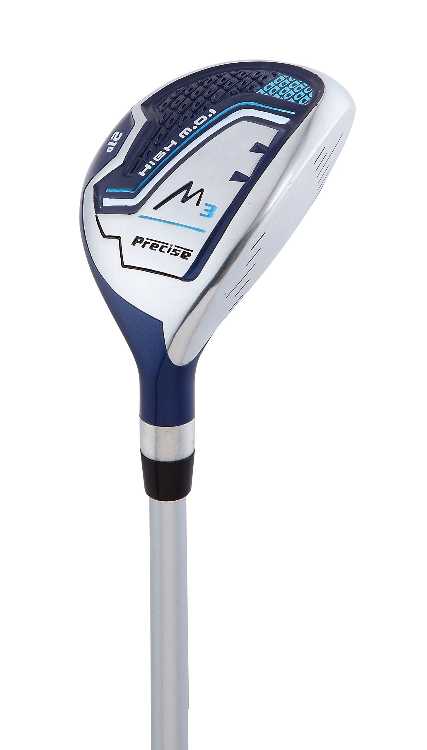 Precise M3 Ladies Womens Complete Golf Clubs Set Includes Driver, Fairway, Hybrid, 7-PW Irons, Putter, Stand Bag, 3 H/C's Blue - Regular or Petite Size!