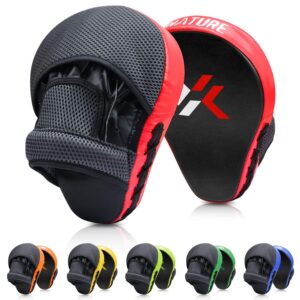 xnature essential curved boxing mma punching mitts boxing pads hook & jab pads mma target focus punching mitts thai strike kick shield a pair