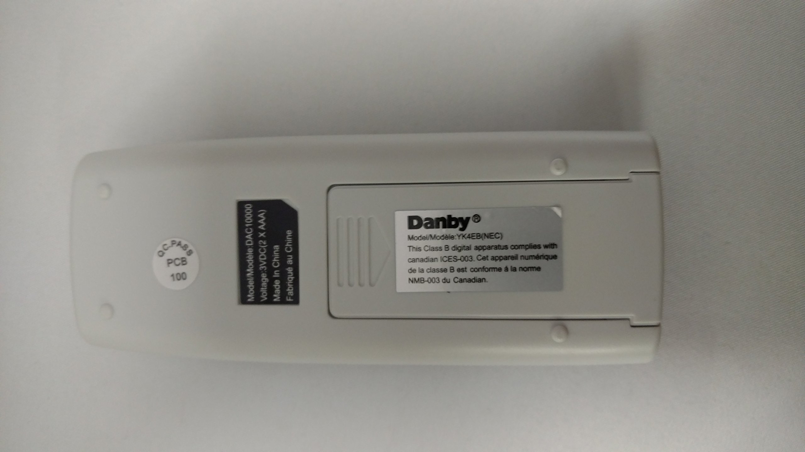 Danby OEM YK4EB Air Conditioner Remote Control