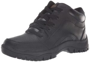 dr. scholl's shoes men's charge slip-resistant work boot, black leather, 10.5 wide