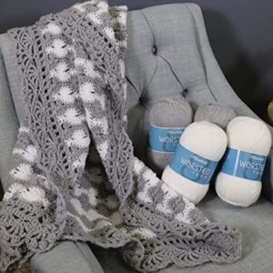 Herrschners Cloudburst Throw Crochet Kit