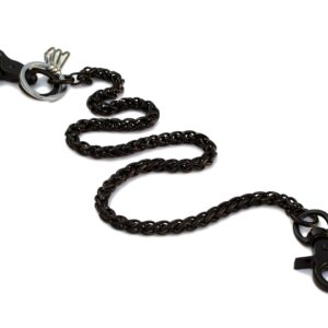 OrangeTag Spiral With 3 Clasp Stainless Steel Wallet Chain (13in ,unisex-adult, Black)