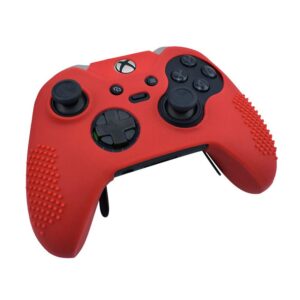 ostent soft protective silicone rubber skin case cover for xbox one elite controller (red)