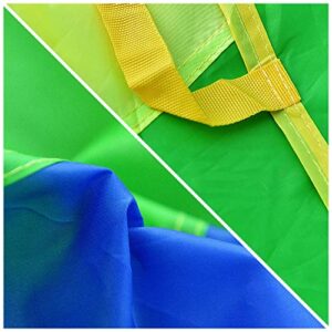 Rettebovon Parachute for Kids with 12 Handles Multi-Purpose Waterproof 12ft Play Parachute Toy Games for Team Games,You Can Also Use it for Picnic Mat and Furniture Cover (12ft)