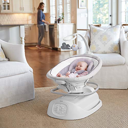 Graco Sense2Soothe 2-in-1 Baby Swing and Portable Rocker with Cry Detection Technology - Sailor