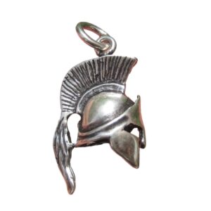 Himalayan Treasures 925 Silver Ancient Roman Gladiator Greek Spartan Soldiers Helmet Pendant