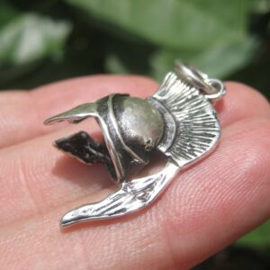 Himalayan Treasures 925 Silver Ancient Roman Gladiator Greek Spartan Soldiers Helmet Pendant