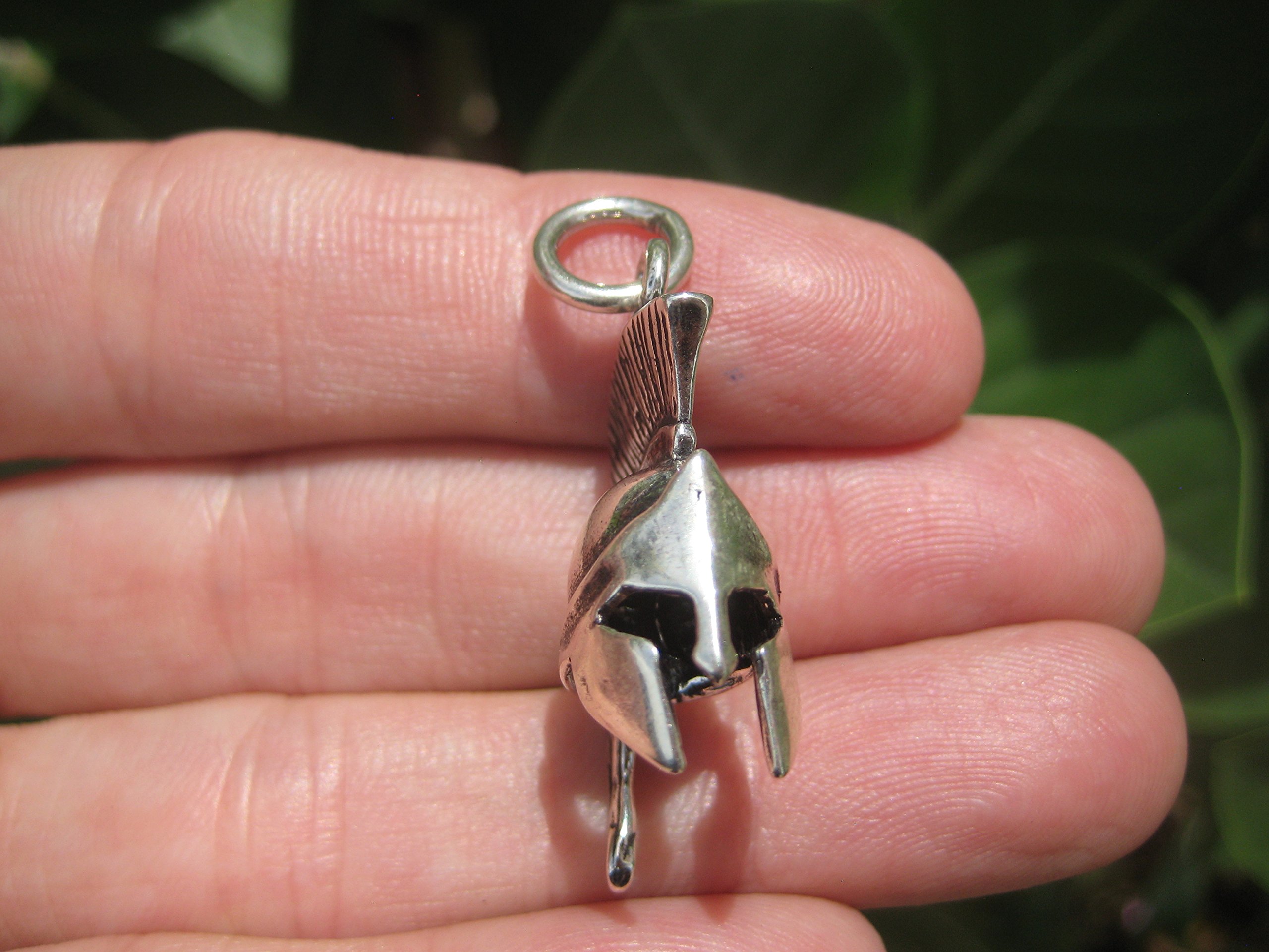 Himalayan Treasures 925 Silver Ancient Roman Gladiator Greek Spartan Soldiers Helmet Pendant