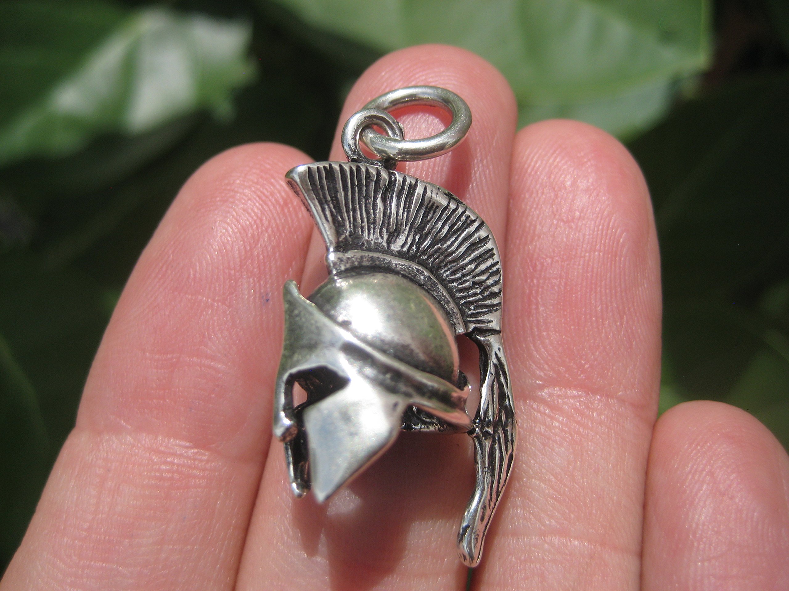 Himalayan Treasures 925 Silver Ancient Roman Gladiator Greek Spartan Soldiers Helmet Pendant