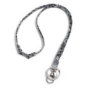 vera bradley women's cotton breakaway lanyard, charcoal medallion, one size