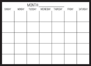 wallpops wpe2801 on clear monthly calendar, black