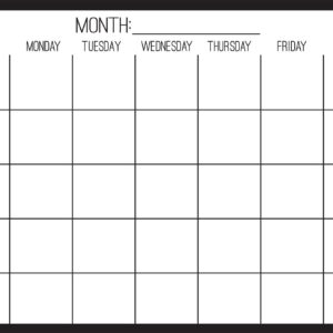 WallPops WPE2801 on Clear Monthly Calendar, Black