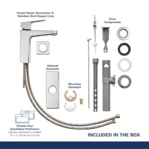 GROHE 23838000, Tallinn Single Hole Single-Handle Bathroom Faucet, Chrome, 4 Inch