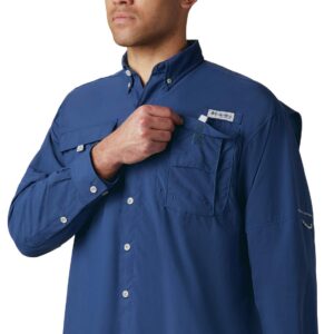 Columbia Men's PFG Bahama II Long Sleeve Shirt, Breathable with UV Protection, Carbon, Large