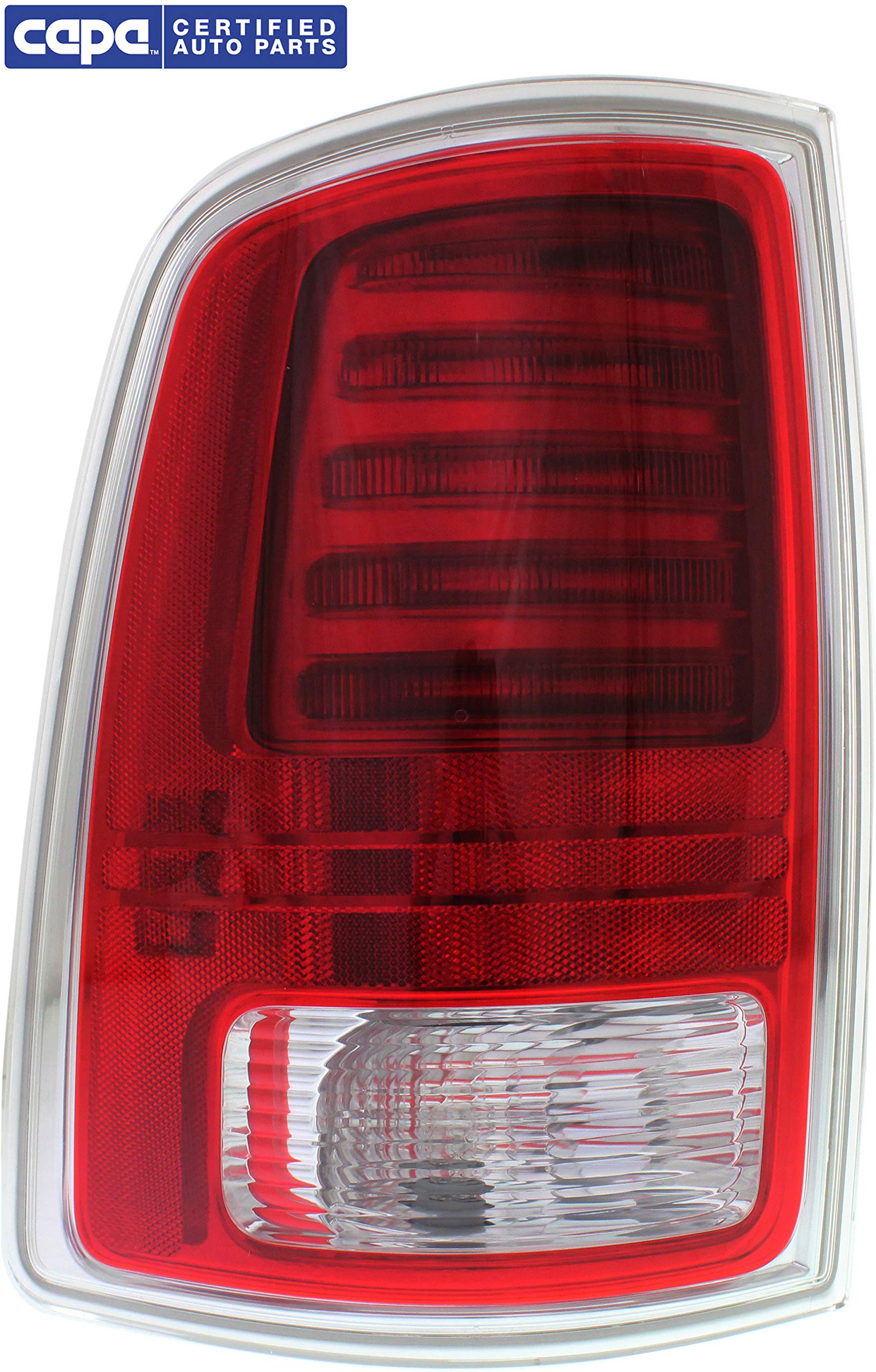 Garage-Pro NHTSA/DOT Compliant Tail Light Compatible With 2013-2018 Dodge Ram 1500 2500 3500 - Chrome CAPA With Bulb Driver Side - CH2800203C, 68093079AC