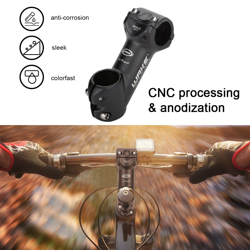 Tbest Bike Stem,Up Angled Bike Stem,Mountain Bike Stem,Wake Adjustable Bike ycle Handlebar Stem Suitable for Mountain Bike,Road Bike,BMX, Carbon Road Bike stem