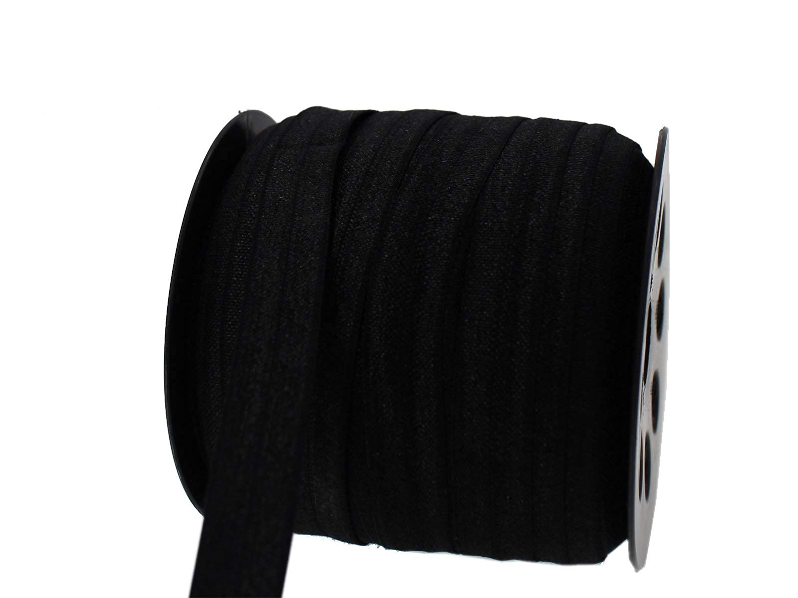 JESEP 40 Yards 5/8'' 1.5CM Fold Over Elastic (FOE)-Environmental Band #22 (Black)