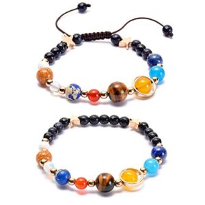 solar system bracelet the eight planets guardian star earth space universe galaxy gemstone beads bracelet