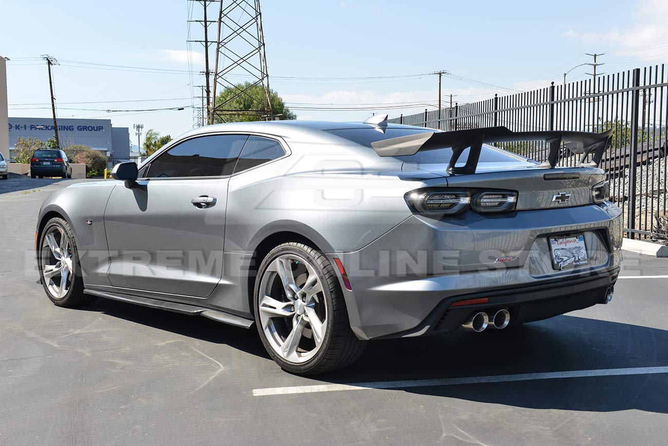 Replacement for 2016-Present Chevrolet Camaro ALL Models | ZL1 1LE Style ABS Plastic Matte Black Rear Trunk Lid Wing Spoiler