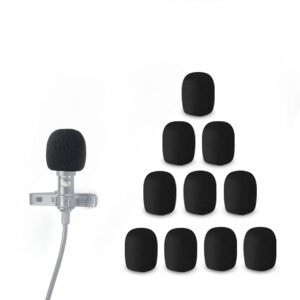 morfone 10 pack lavalier microphone windscreen foam cover headset lapel mic mini windscreen cover