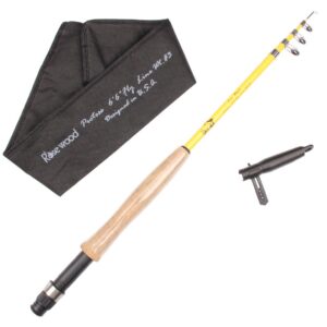 rosewood 6'6'' telescopic fly fishing rod eva handle with cork handle designed in usa made in china (cork handle)