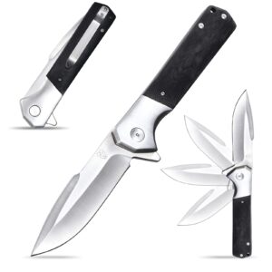 eafengrow ef6 folding knives 5.2 inch closed knife 9cr18mov blade knife g10 steel handle ball bearing outdoor camping knife