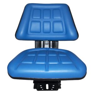 blue trac seats brand triback style universal tractor suspension seat with tilt fits ford/new holland 3000 3010 3300 3330 3400 3600 3610 (same day shipping - delivers in 1-4 business days)