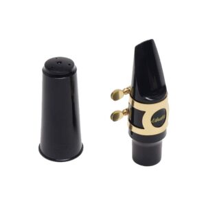 libretto tenor saxophone mouthpiece kit, giftable standard mouthpiece set: abs 5c mouthpiece, plastic cap, gold lacquered ligature. finely designed for beginners and intermediates