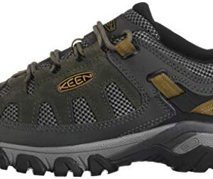 KEEN Men's Targhee Vent Hiking Shoe, Raven/Bronze Brown, 9 M US