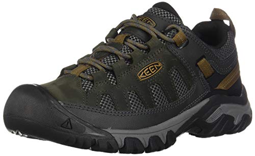 KEEN Men's Targhee Vent Hiking Shoe, Raven/Bronze Brown, 9 M US