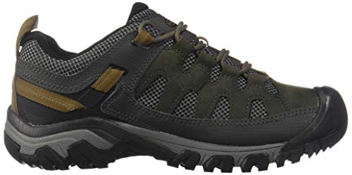 KEEN Men's Targhee Vent Hiking Shoe, Raven/Bronze Brown, 9 M US