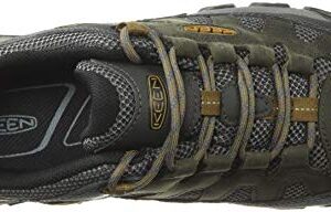 KEEN Men's Targhee Vent Hiking Shoe, Raven/Bronze Brown, 9 M US