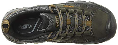 KEEN Men's Targhee Vent Hiking Shoe, Raven/Bronze Brown, 9 M US