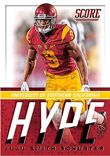 Juju Smith Schuster football card (USC Trojans Pittsburgh Steelers star) 2017 Score #14 Hype Edition Rookie