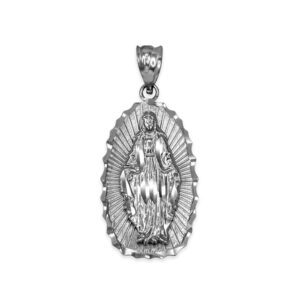 la blingz sterling silver lady of guadalupe dc pendant