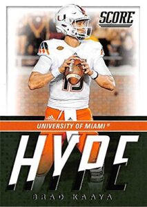 brad kaaya football card (university of miami hurricanes) 2017 score #15 hype edition rookie