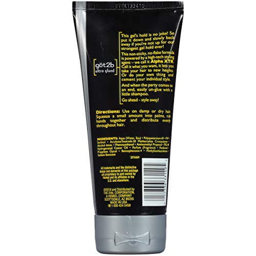 Got2b Ultra Glued Invincible Styling Hair Gel, 6 oz (Count of 3)