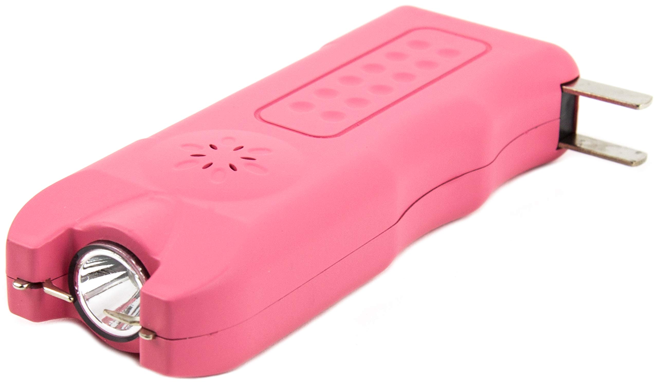 POLICE Stun Gun 628 - Rechargeable with LED Flashlight Siren Alarm, Pink