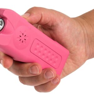 POLICE Stun Gun 628 - Rechargeable with LED Flashlight Siren Alarm, Pink