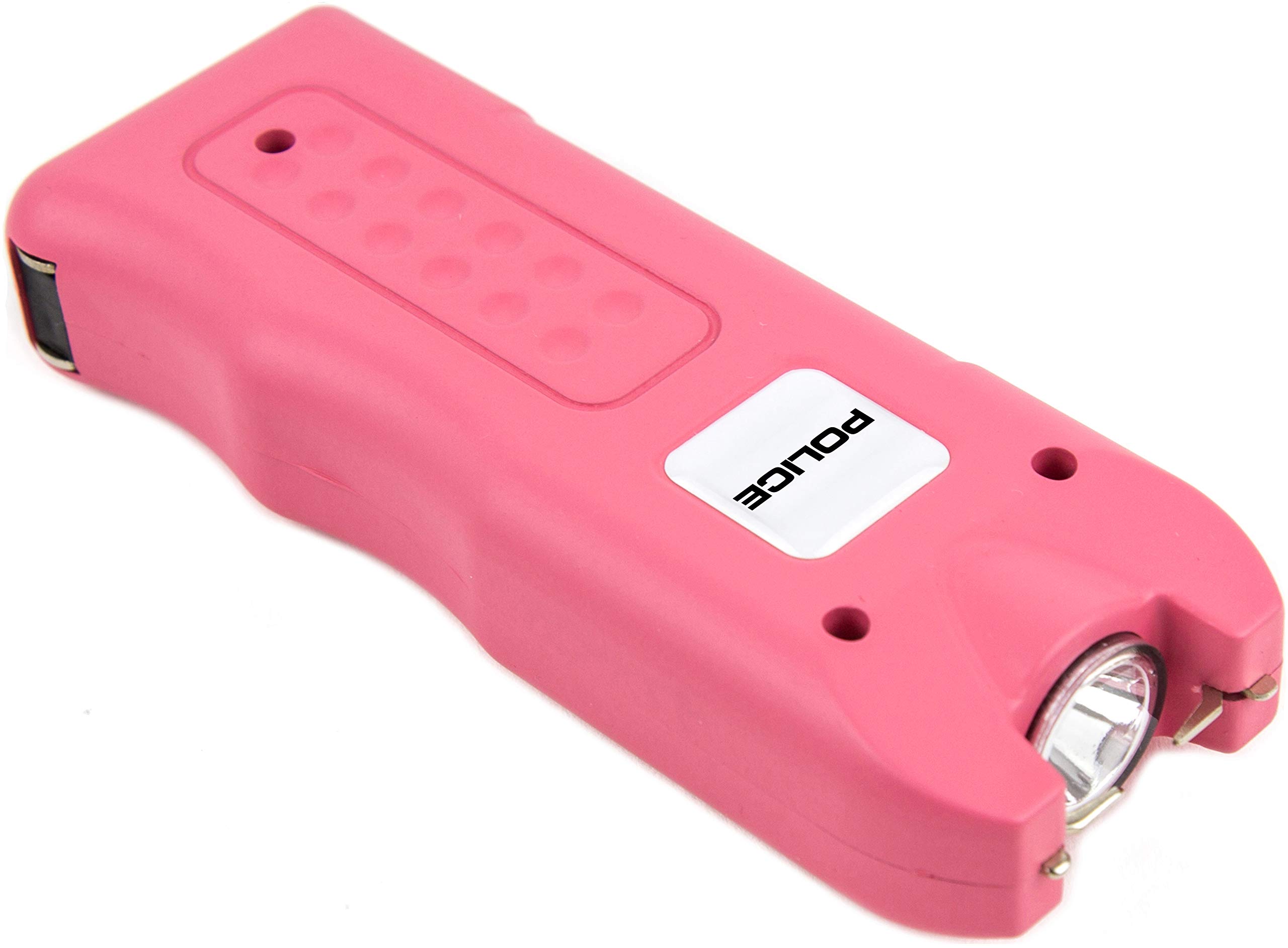 POLICE Stun Gun 628 - Rechargeable with LED Flashlight Siren Alarm, Pink