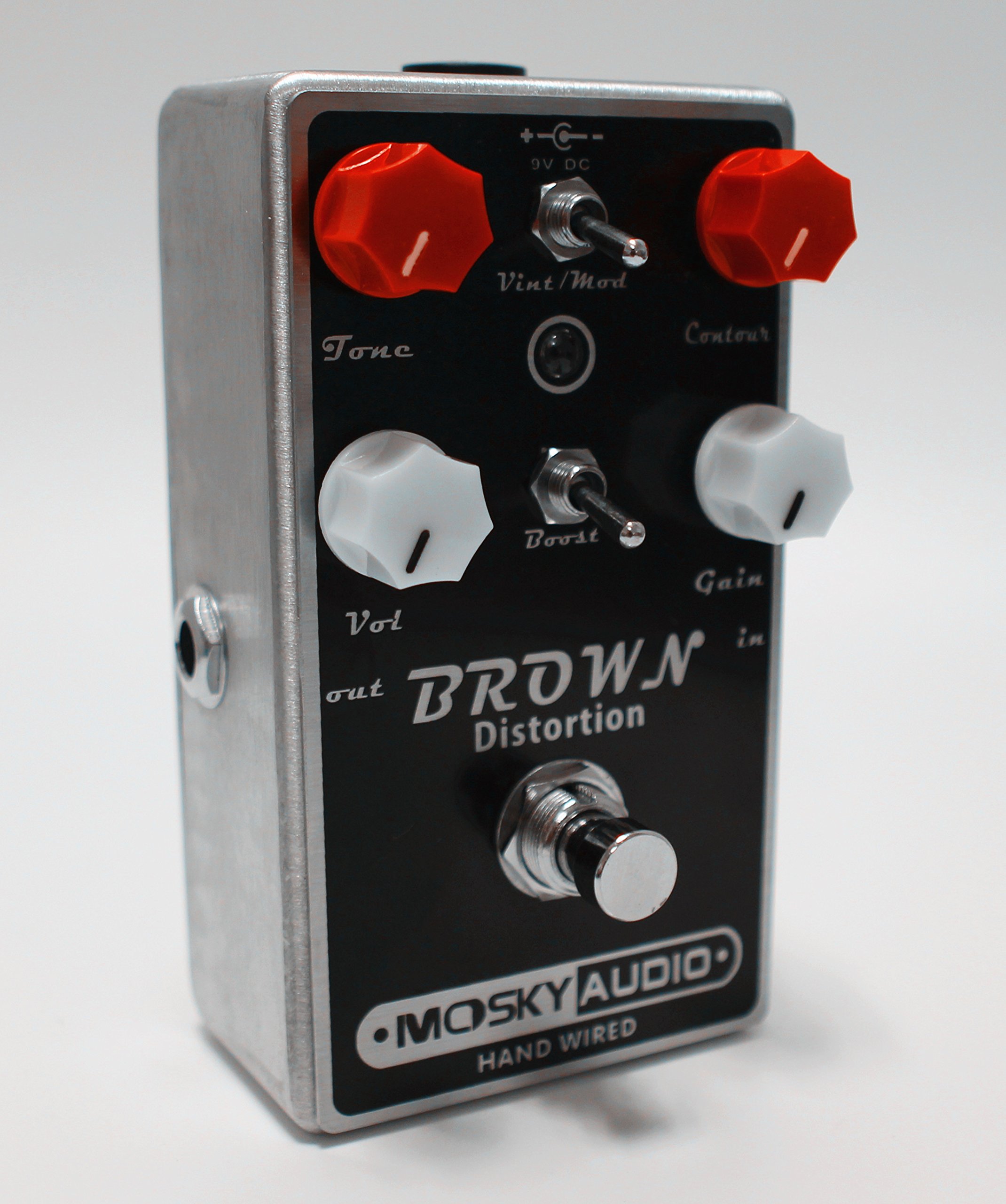 Mosky Audio BROWN Distortion Dual Toggle with Boost Option Hand-Wired Fast, Fast US Ship!