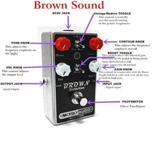 Mosky Audio BROWN Distortion Dual Toggle with Boost Option Hand-Wired Fast, Fast US Ship!