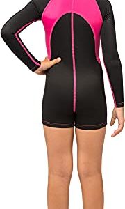 Cressi Kids Swimsuit Long Sleeve, Black/Pink, XL, X-Large