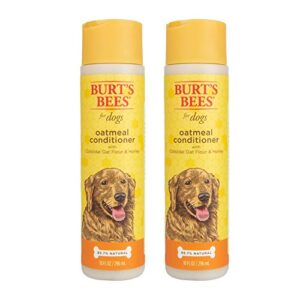 burt's bees for pets naturally derived oatmeal conditioner with colloidal oat flour & honey - dog oatmeal shampoo - cruelty free, made in the usa - 10 oz - 2 pack