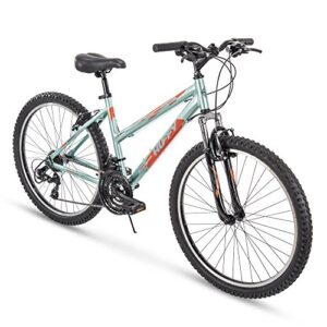 huffy hardtail mountain trail bike 24 inch, 26 inch, 27.5 inch, 26 inch wheels/15 inch frame, gloss metallic mint