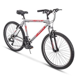 huffy escalate hardtail mountain trail bike - 26" wheel/18 inch frame, gloss nickel