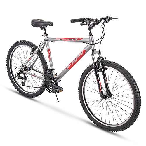 Huffy Escalate Hardtail Mountain Trail Bike - 26" Wheel/18 inch Frame, Gloss Nickel