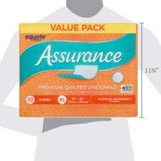 Equate Assurance Maximum Absorbency Unisex Premium Quilted Underpad Value Pack, XL, 30 Count (Pack of 6)