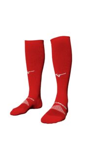 mizuno performance otc sock, red, medium