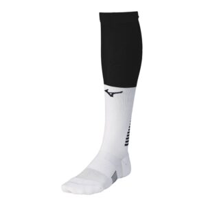 mizuno diamond elite otc socks, black/white, medium